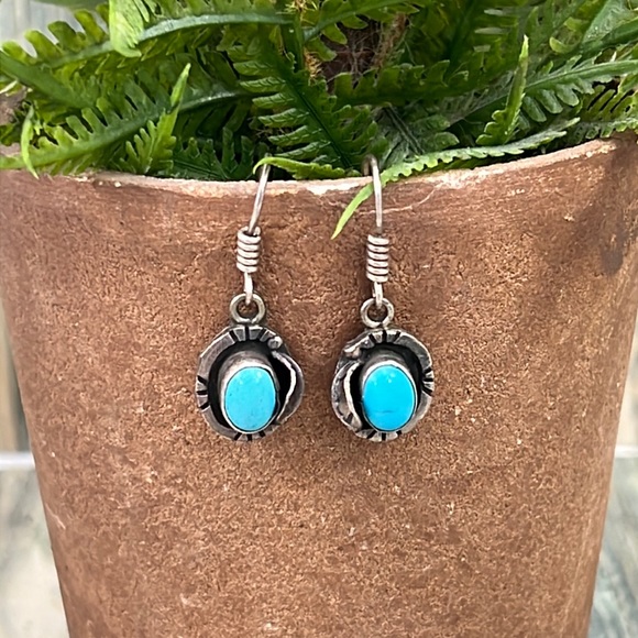 Vintage | Jewelry | Vintage Sterling Silver Turquoise Dangle Drop ...